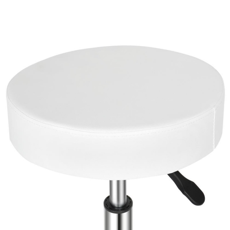 TABOURET G43W Blanc A ROULETTES télescopique hauteur réglable OGALBE VIALA